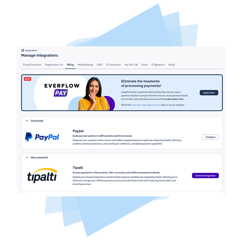 Everflow Pay - Effortless Partner Payments
